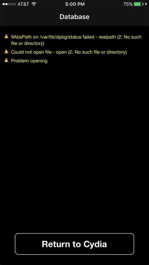Help I Get This Every Time I Open Cydia And I Cannot Install Anything