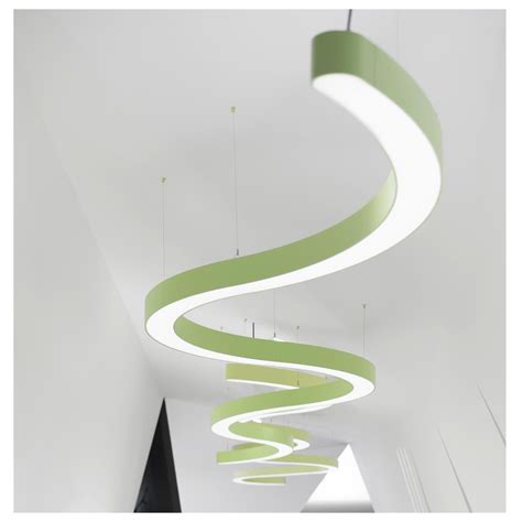 Curved Profile S Shape Wave Shape Design Liquid Led Pendant Light