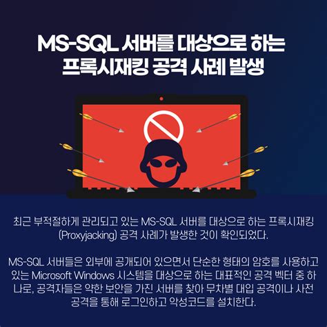 뉴스스터디 Ms Sql 서버에 무차별 대입하여 악성코드 설치하는 프록시재킹 공격 발견 2023 09 25 For