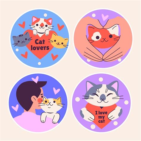 Cat Sticker Изображения скачать бесплатно на Freepik