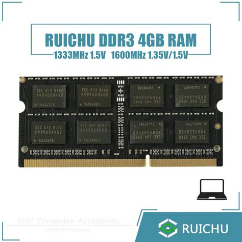 Ruichu Ddr3 Ram 4gb 1333mhz 1600mhz Notebook Memory Module 135v 15v