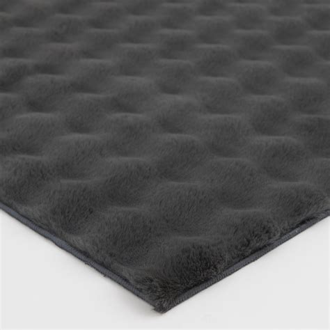 Better Homes And Gardens 7x10 Gray Faux Fur Bubbles Indoor Area Rug