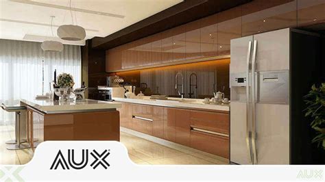 کابینت هایگلاس سفید نسکافه‌ای مدل کابینت های گلاس سفید آکس چوب
