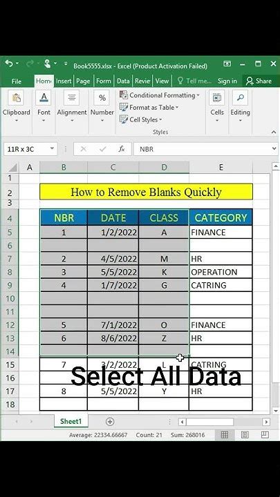 Delete Empty Rows With These Excel Shortcuts Key Tricks And Tips