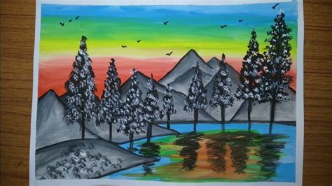 How To Draw Easy Landscape Easy Landscape Kaise Banaen Drawing Painting