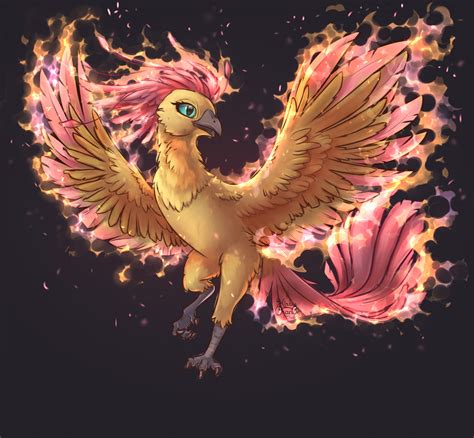 Safe Artist Kirby Orange Derpibooru Exclusive Fluttershy Phoenix Collaboration