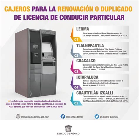 ¿dónde Puedo Renovar Licencia De Conducir Edomex 2023 Cajeros