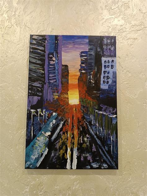 Картина захід в місті — ціна 2400 грн у каталозі Картини Купити