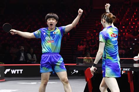 張本・早田「自分たちにとって完璧でした」シングルス世界王者ペアを撃破 決勝進出【卓球 シンガポールスマッシュ】｜テレ東卓球news：テレ東