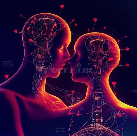 Artificial Intelligence Depicts Awareness Of Love Emotion And Understanding Abstract Design
