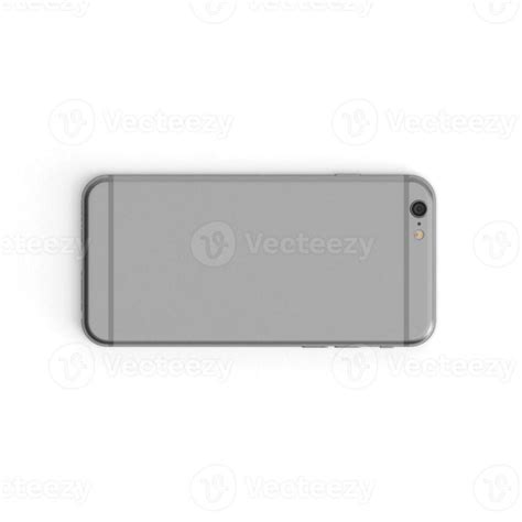 Mobile Empty Display With Blank Screen Isolated On White Background For