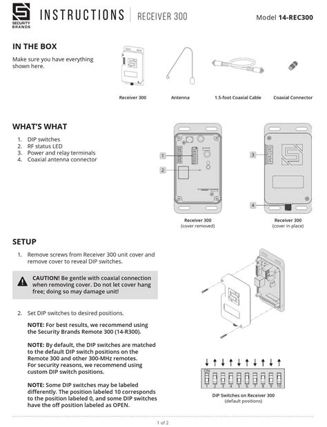 SECURITY BRANDS 14 REC300 INSTRUCTIONS Pdf Download ManualsLib
