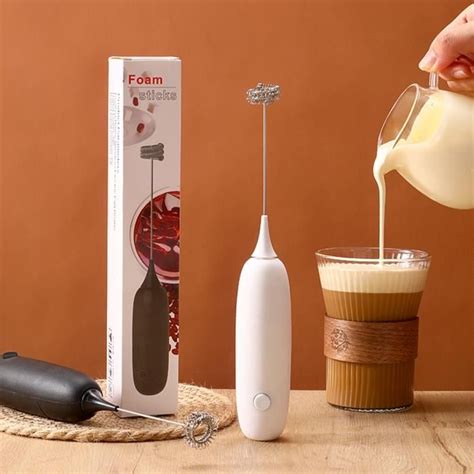 Mousseur à Lait QINGQUE Électrique Portatif Acier Inoxydable