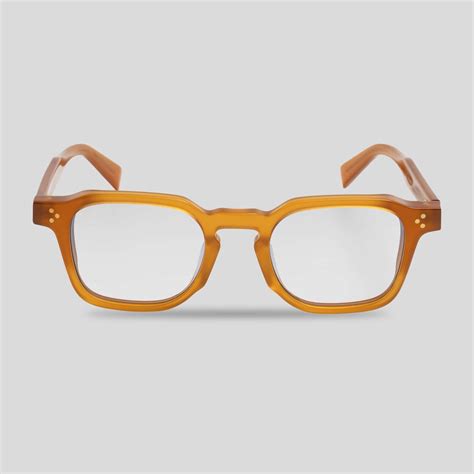Edgy Honey Eyeglasses Mesimero ® Artisan Made Eyewear