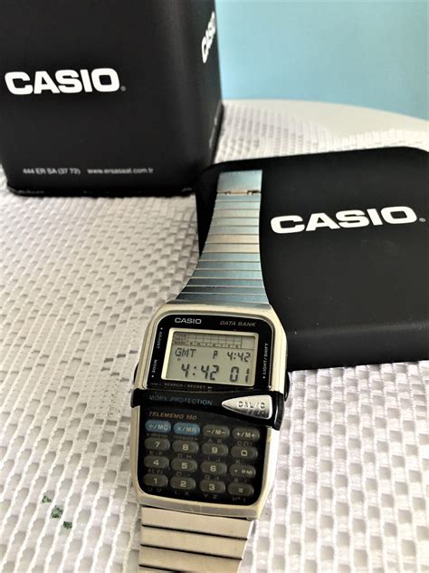 Casio Dmb 151 Data Bank Quartz Stainless Band 90s Vintage Watchvery
