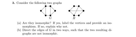 Solved Consider The Following Two Graphsare They Isomorphic