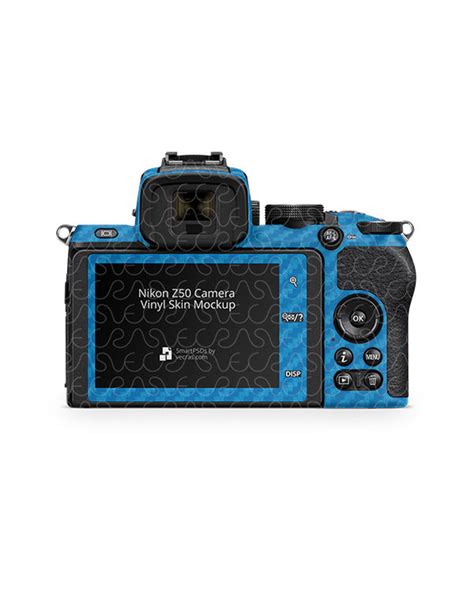 Nikon Z50 Camera 2019 Vinyl Skin Mockup Psd Template — Vecras
