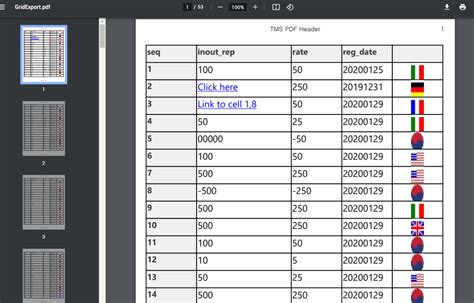 Tms Tadvstringgrid 기능소개 Grid 화면 Pdf로 저장 하기 기술 기고 게시판 델파이 C빌더