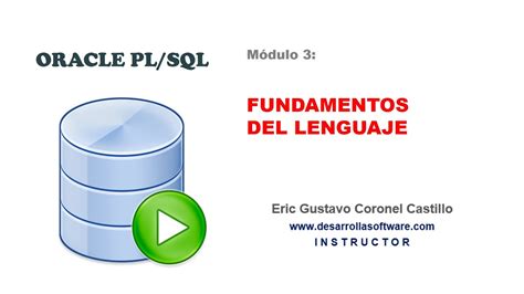 Udemy Oracle Plsql Modulo 03 Fundamentos Del Lenguaje Youtube