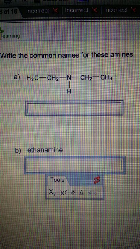 solved write the common names for these amines