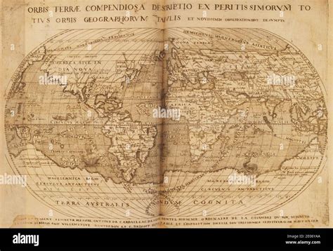 Le Nautonier 1603 First Plot Of The Geomagnetic Equator Color