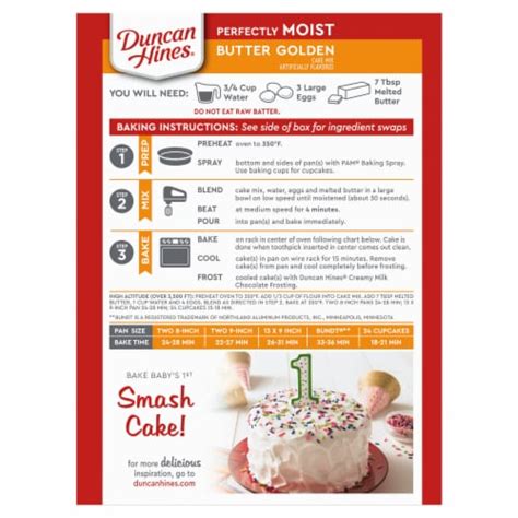Duncan Hines Perfectly Moist Butter Golden Cake Mix 15250 Oz Qfc