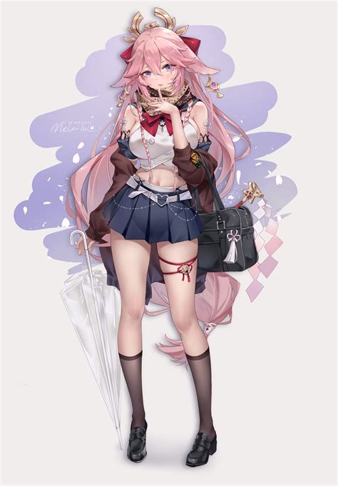 Yae Miko Genshin Impact Image By Melailai Zerochan Anime Image Board