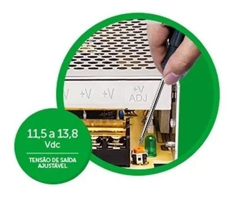 Fonte Cftv 12v 10a Intelbras Efm 1210 Antisurto Cftv Frete grátis