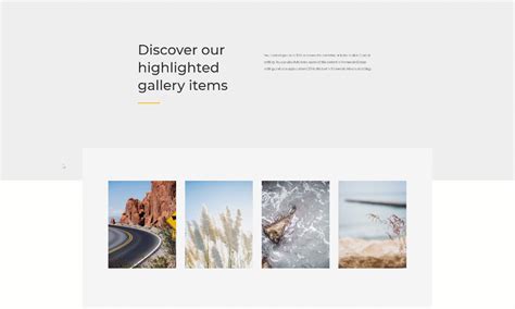 how to slide down reveal your gallery image s title and caption with divi