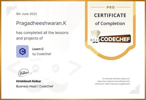 pragadheeshwaran k on linkedin c codechef