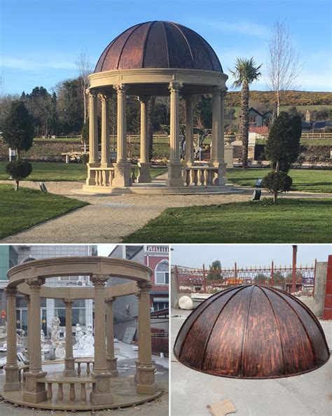 Buy Round Antique Stone Garden Gazebos Outdoor Tmg 18 Garden Statues