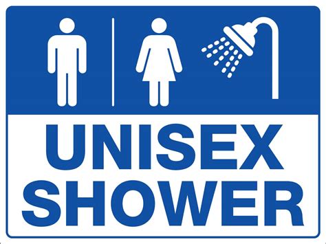 Unisex Shower Sign New Signs