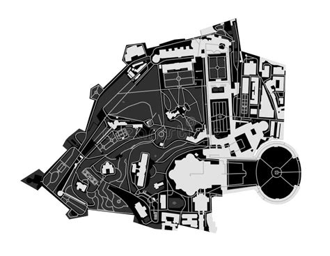 Vatican Map Detailed Black Map Of Vatican City Poster With Roads