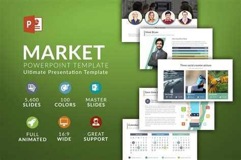 Market Powerpoint Template Presentation Templates ~ Creative Market