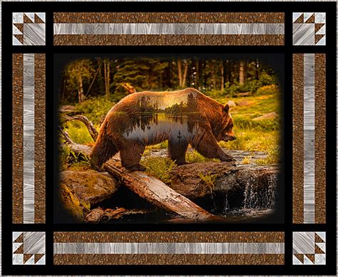 Free Quilt Pattern Call Of The Wild Grizzly Bear EQuilter Blog