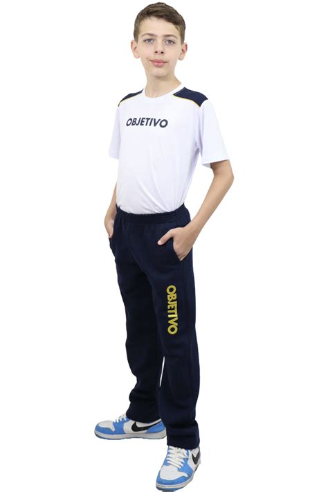 Demorgan Uniformes Cal A Em Moletom Masculina Col Gio Objetivo