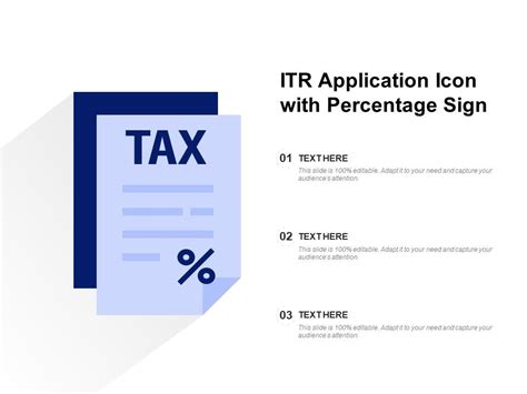 Itr Application Icon With Percentage Sign Ppt Powerpoint Presentation