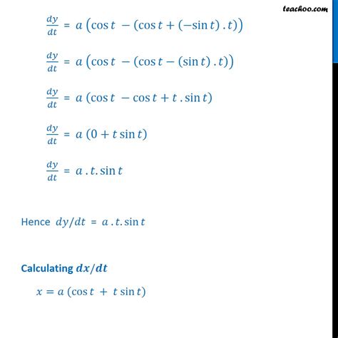 Misc If X A Cos T T Sin T Y A Sin T T Cos T