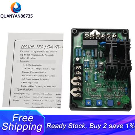 Avr Gavr 15a Automatic Voltage Regulator For Parbeau Generator With Manual Th
