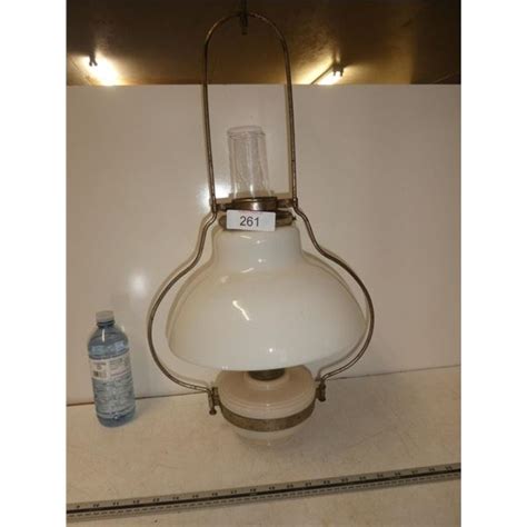 Aladdin Hanging Oil Lamp Cw Shade And Chimney