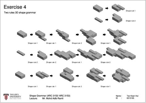 shape grammar all exercises