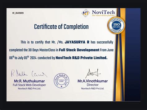 Jayasurya R On Linkedin Fullstackdevelopment Careergrowth Techskills