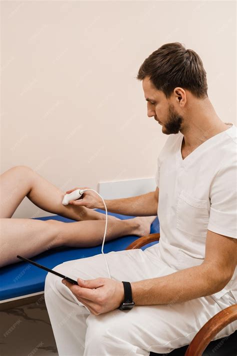 Premium Photo Legs Ultrasound Scan Veins And Arteries Of Woman