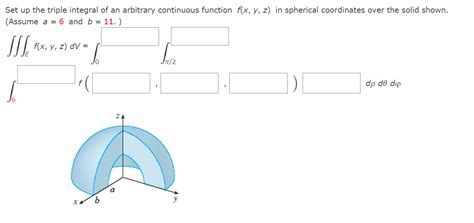 Solved Set Up The Triple Integral Of An Arbitrary Continuous