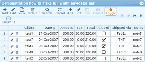 Jquery How To Place Pager To End Of Top Of Toolbar In Free Jqgrid Stack Overflow