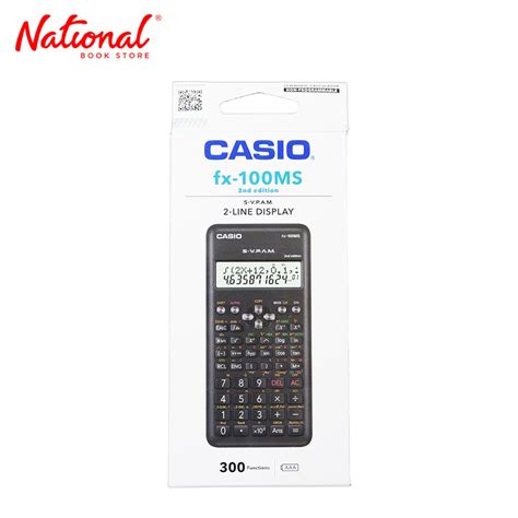 Casio Scientific Calculator Fx100ms Black 300 Functions Battery