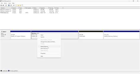 Grayed Out Extend Volume In Windows Disk Management