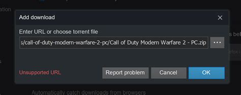 Unsupported Url Issue Rfreedownloadmanager