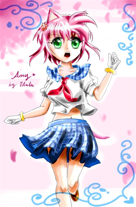 Amy Rose Human Version 2 By Yilulu On Deviantart