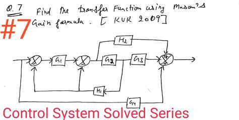 Control System Solved Series Mason S Gain Formula SFG Method 7